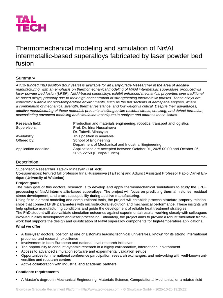 Position Thermomechanical Modeling and Simulation of Ni Al ...