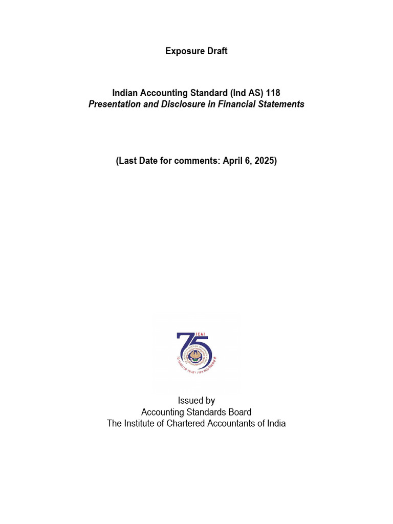 Ind AS 118: Financial Statement Disclosure | PDF | Income Statement ...