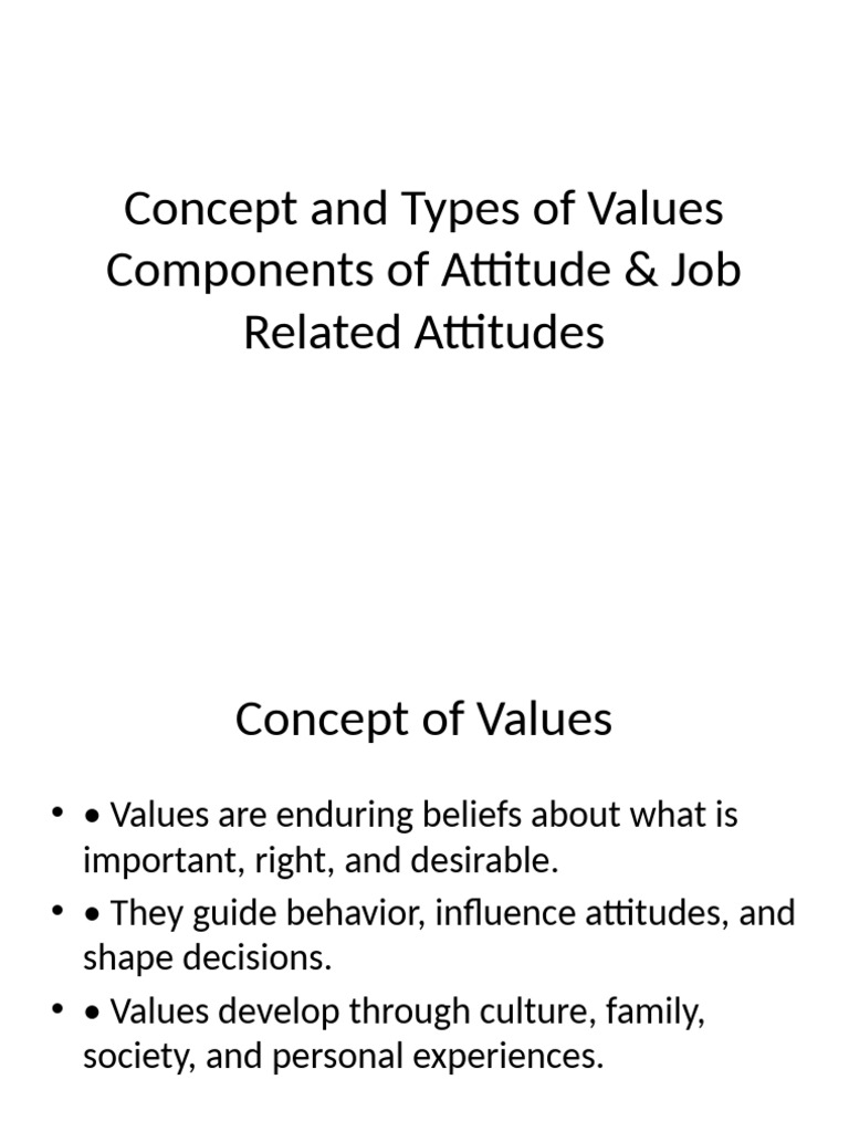 Understanding Values and Job Attitudes | PDF
