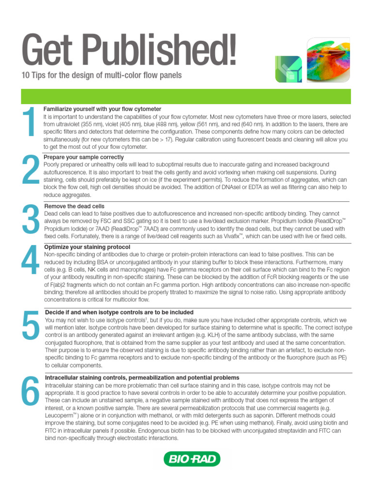 10 Tips Multi Color Flow Panels | PDF | Flow Cytometry | Antibody