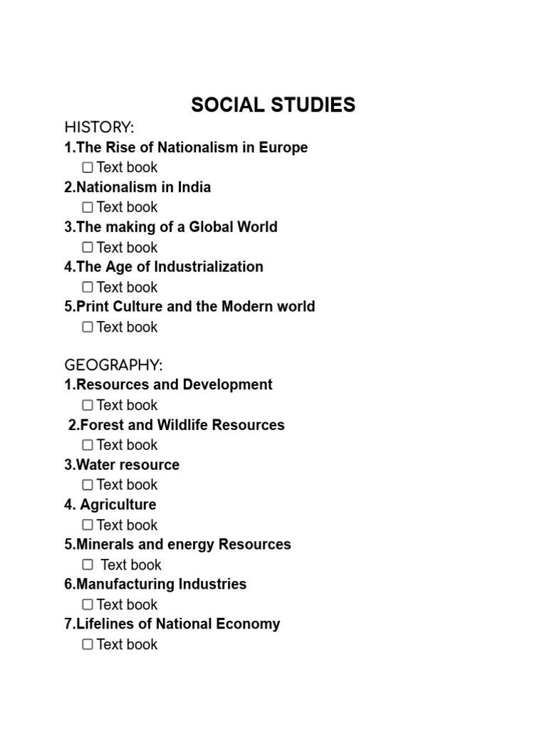 Social Studies Curriculum Overview | PDF