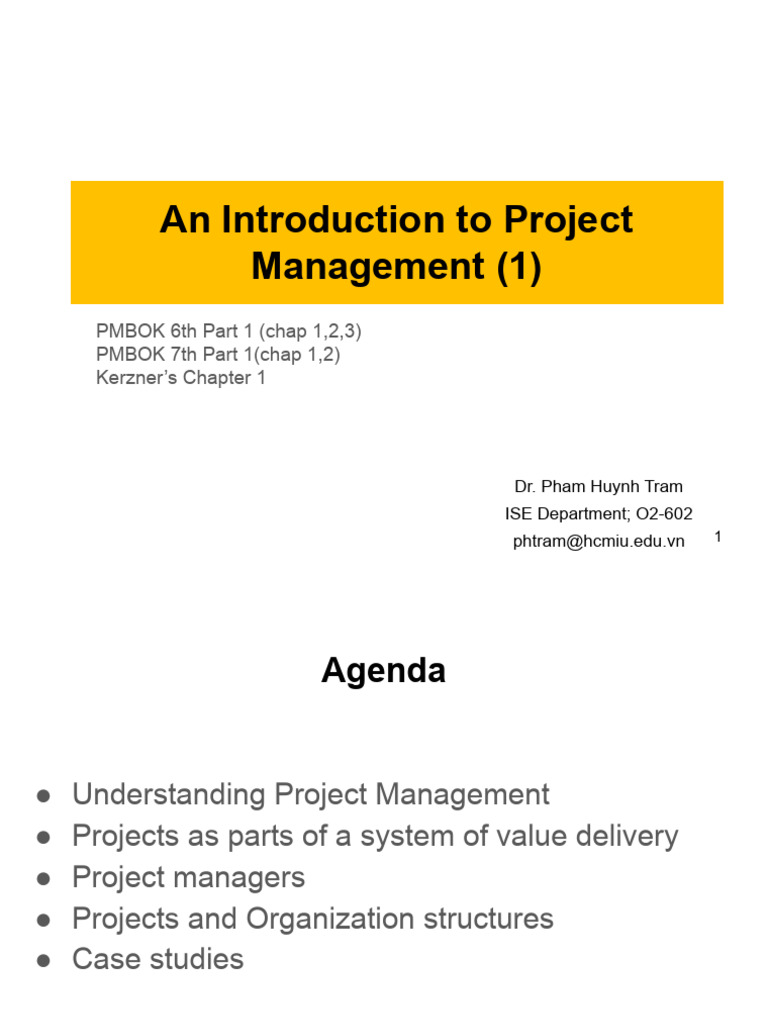 2025-1us - An Introduction To Project Management | PDF | Project ...