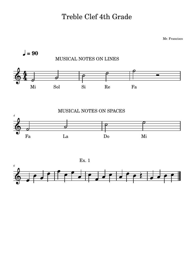 Music Test 4th Grade | PDF