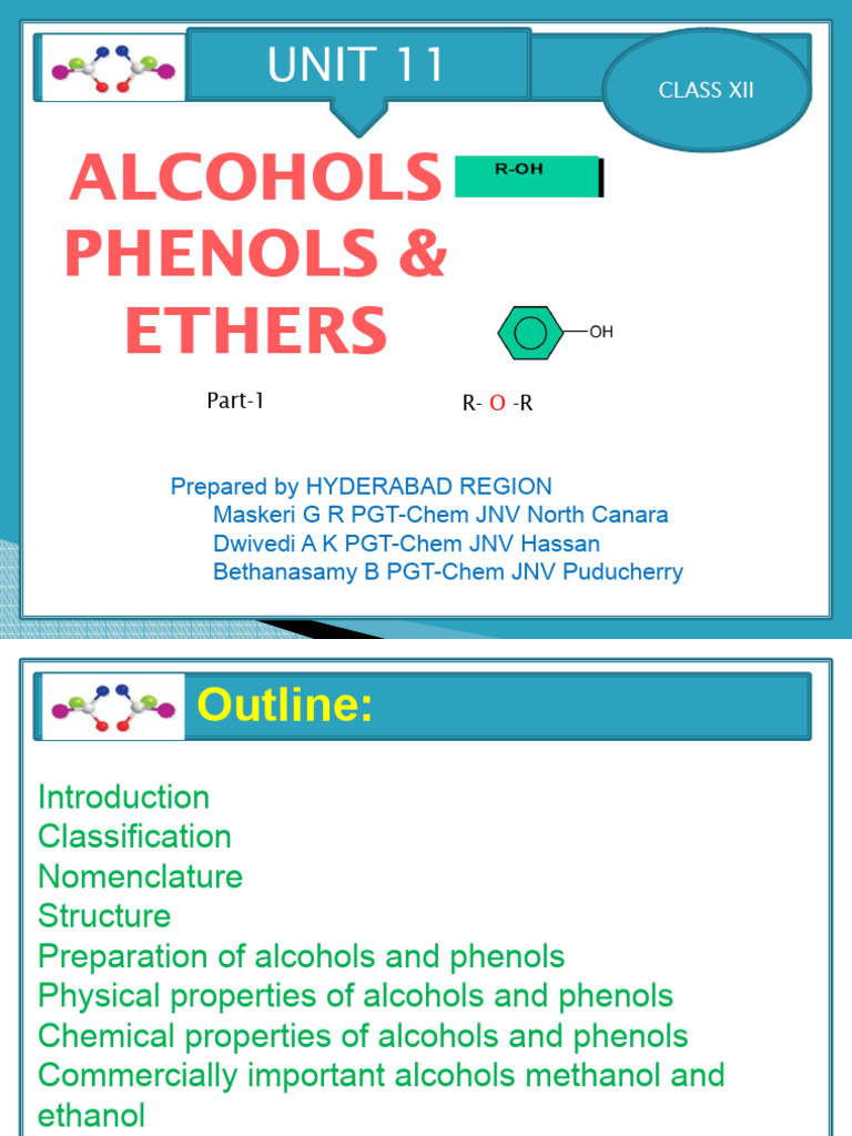 Alcohols, Phenols & Ethers Overview | PDF | Ether | Aldehyde