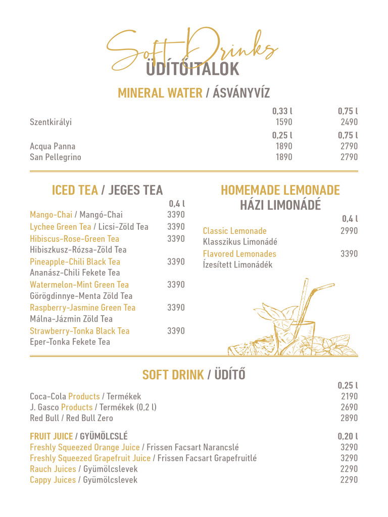 Párisi Passage Cafe Menu 250710 | PDF