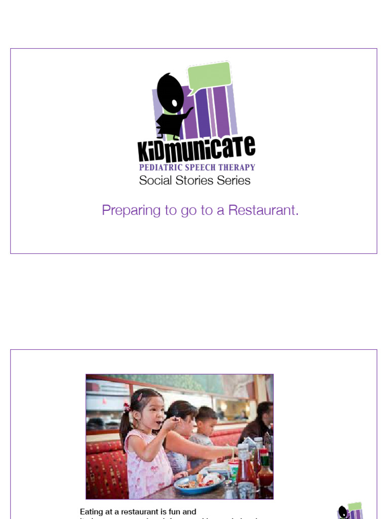 Social Stories Going To A Restaurant Final | PDF | Restaurants ...
