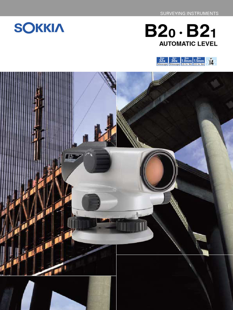 Sokkia B21 Surveying Instrument Specs | PDF | Optical Devices | Optics