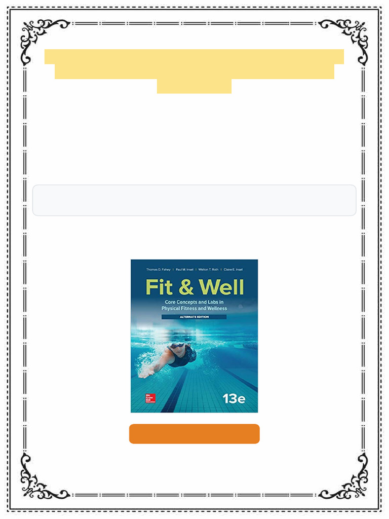(eBook PDF) Fit & Well: Core Concepts and Labs in Physical Fitness and ...