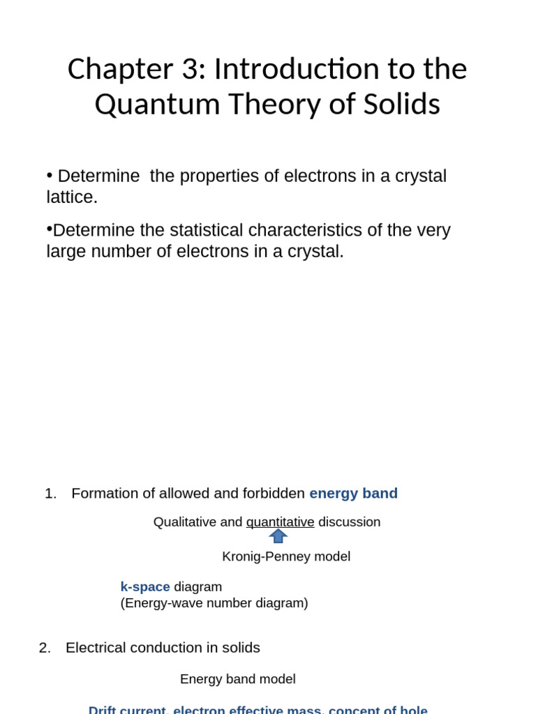 Chapter 3 - Introduction To The Quantum Theory of Solids | PDF ...