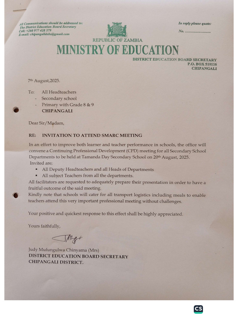 Smarc Letter | PDF