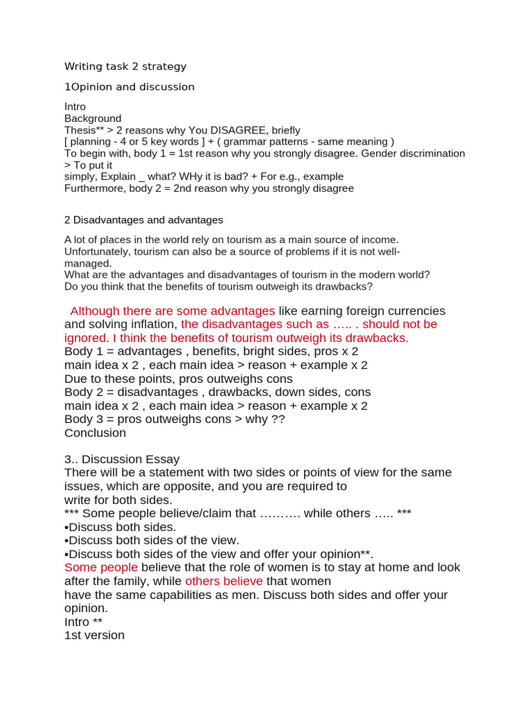 Writing Task 2: Essay Strategies Guide | PDF | Reason | Economies