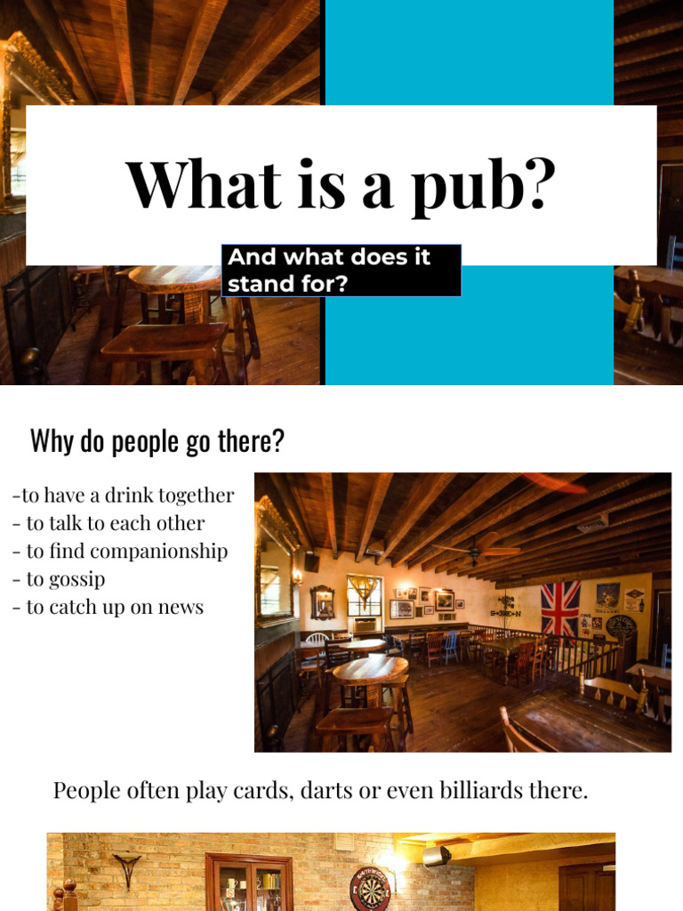 Understanding Pubs: Definition and Culture | PDF