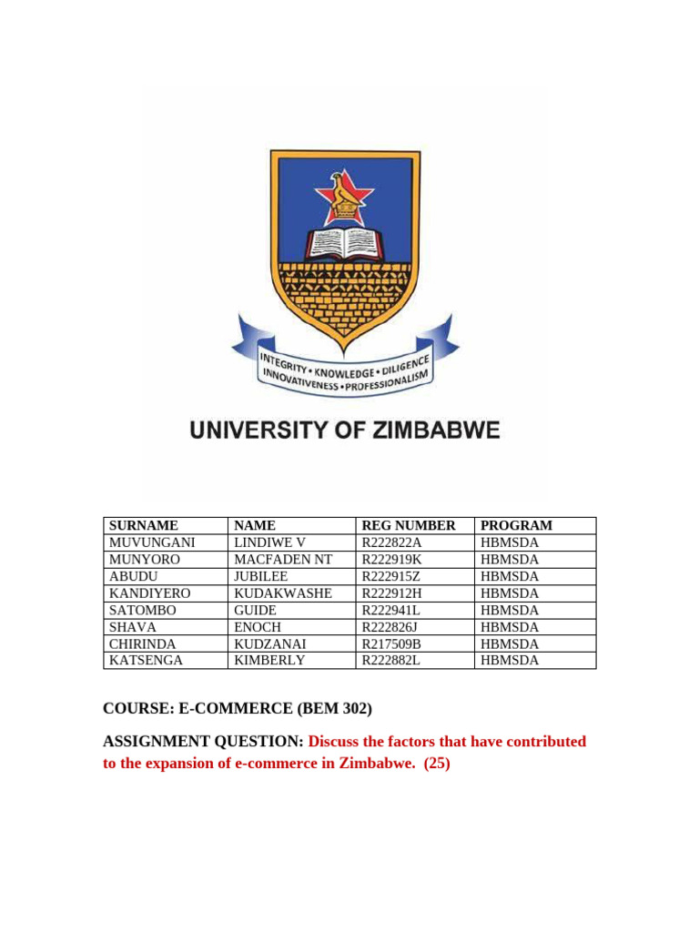 E-Commerce Group 4 Assignment | PDF | E Commerce | Commerce