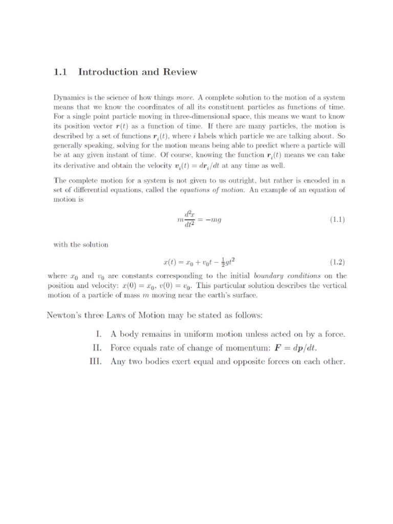 Classical Mechanics 1 | PDF