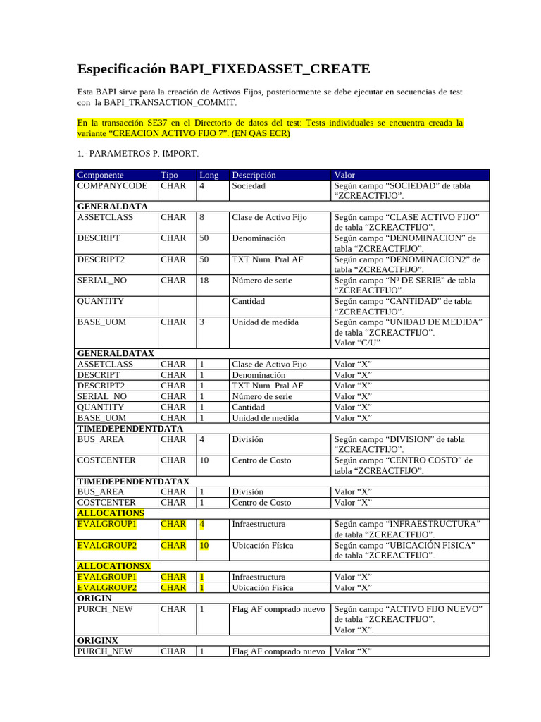 Fi-Crea Activo Fijo Bapi - Fixedasset - Create | PDF