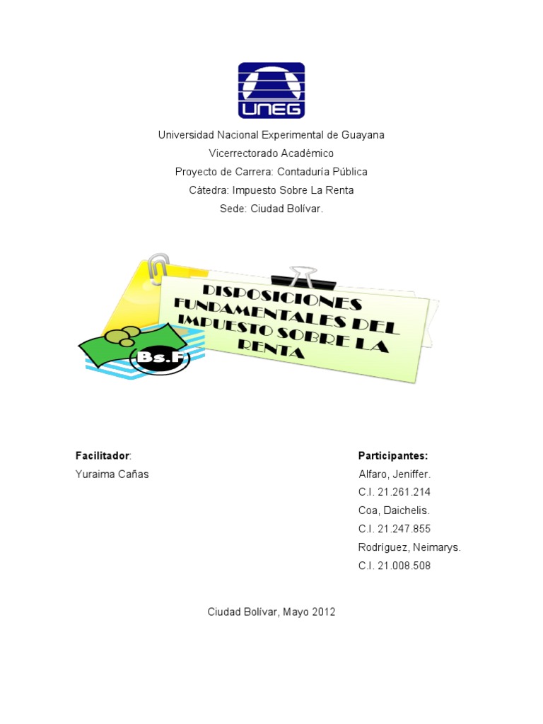 Informe de ISLR | PDF | Impuestos | Impuesto sobre la renta