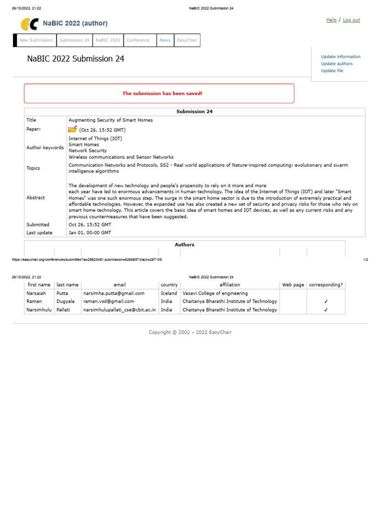 Paper Submission ACK-CBIT Conference | PDF | Home Automation | Internet ...