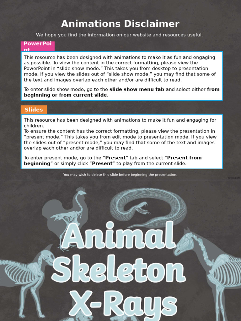 Animal Skeleton X Rays Powerpoint Us S 183 | PDF