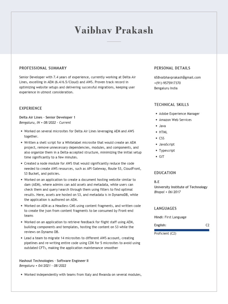 Vaibhav Prakash 2025-2 | PDF | Amazon Web Services | Java Script