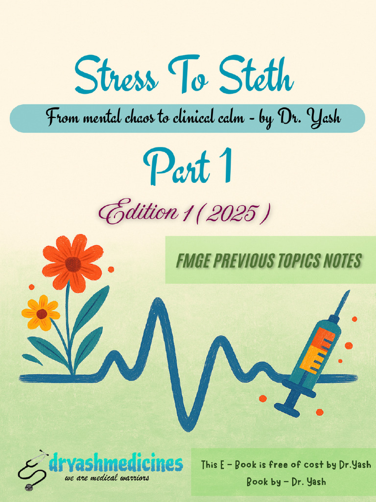 Stress To Steth FMGE PYT Book Part 1 by Dr. Yash | PDF | Myocardial ...