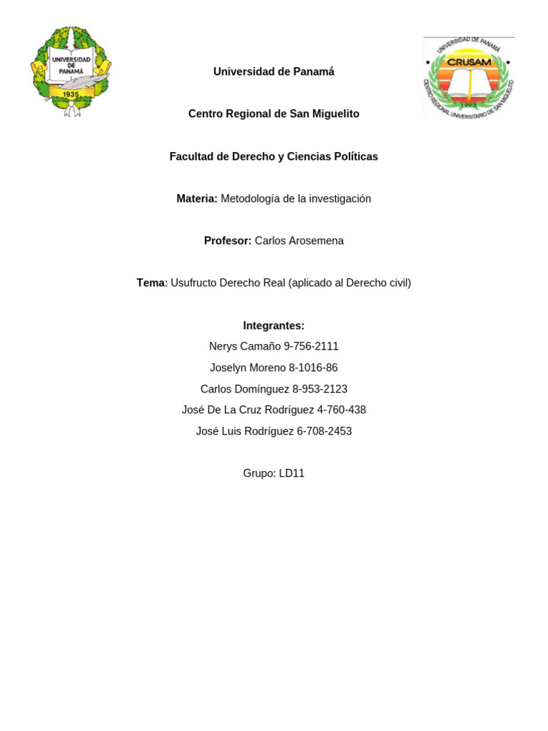 Usufructo Derecho Real (Aplicado Al Derecho Civil) 1 | PDF | Propiedad ...