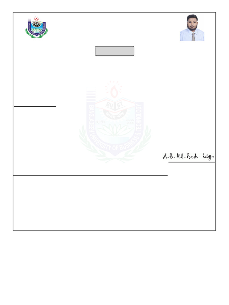BUBT Fall 2025 Mid-Term Admit Card | PDF