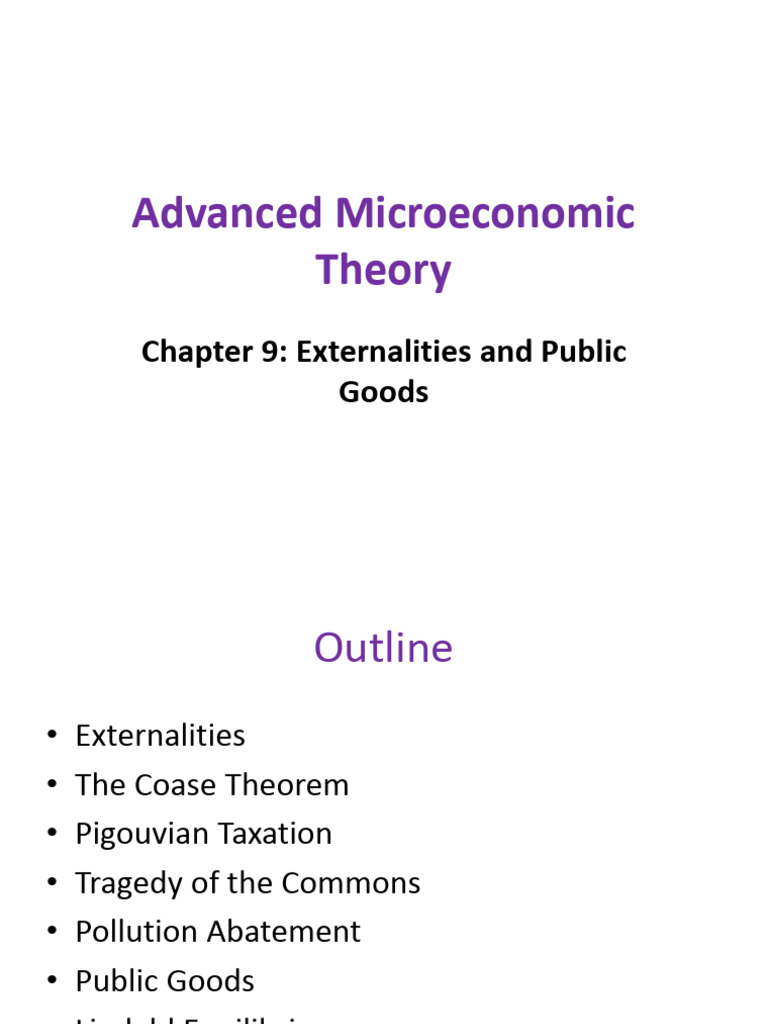 Chapter 8 Externalities and Public Goods | PDF | Externality ...