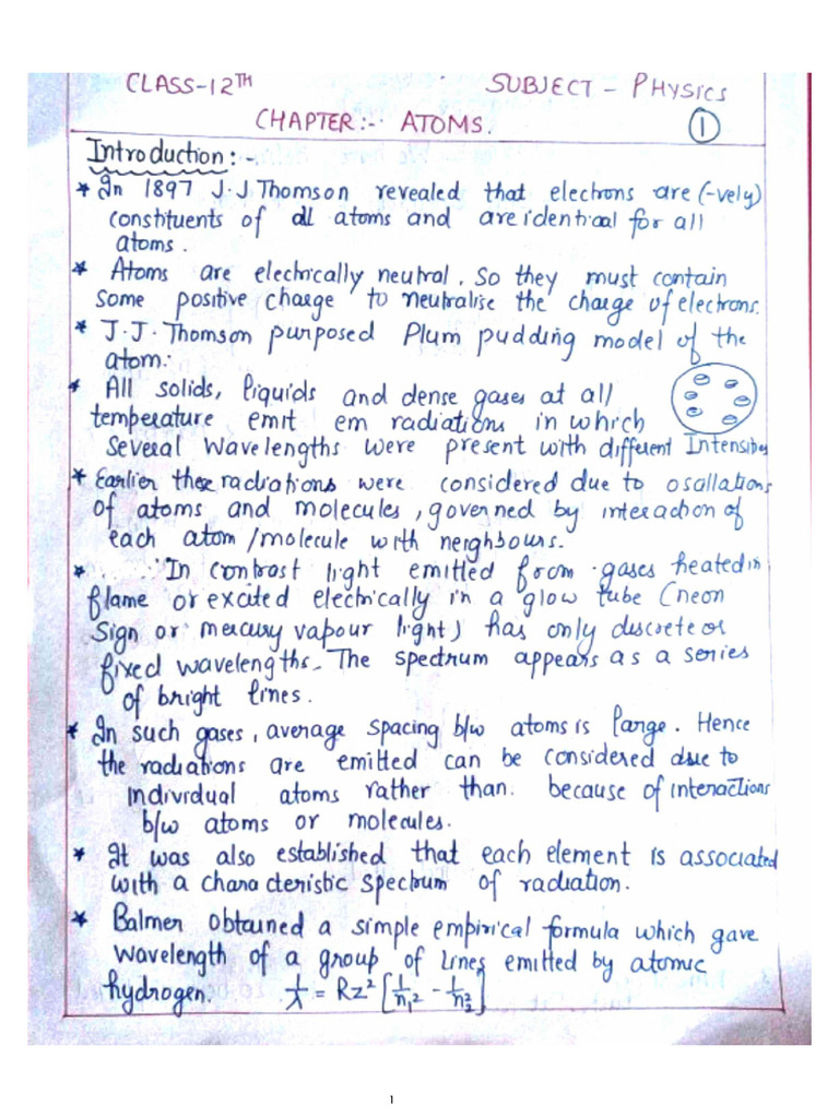 Atom Notes | PDF