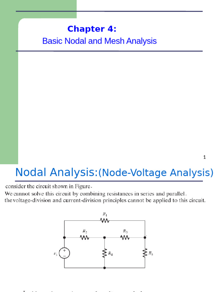 Chapter 4 - Basic - Nodal - and - Mesh - Analysis. | PDF | Electronics ...