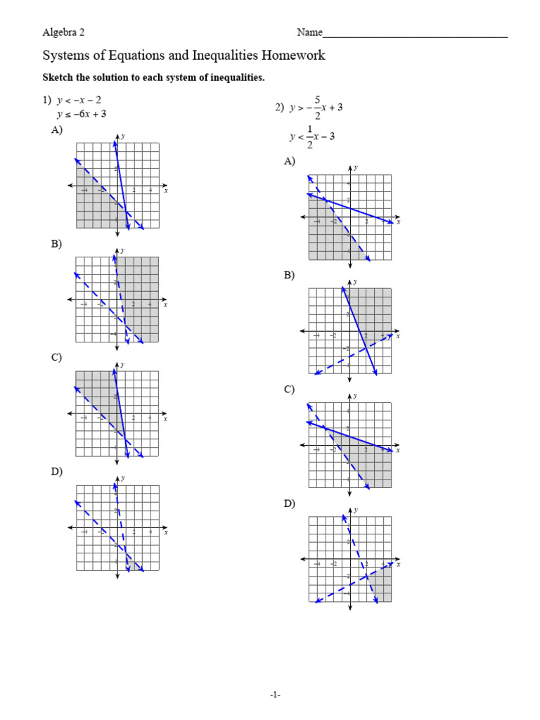 Systems of Equations and Inequalities | PDF | Mathematics | Algebra