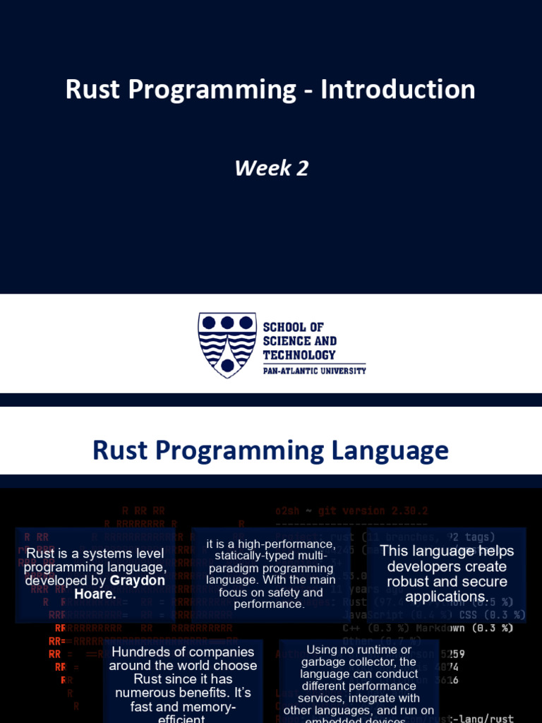 Week 2P - Introduction To Rust Programming | PDF | Pointer (Computer Programming) | Variable ...