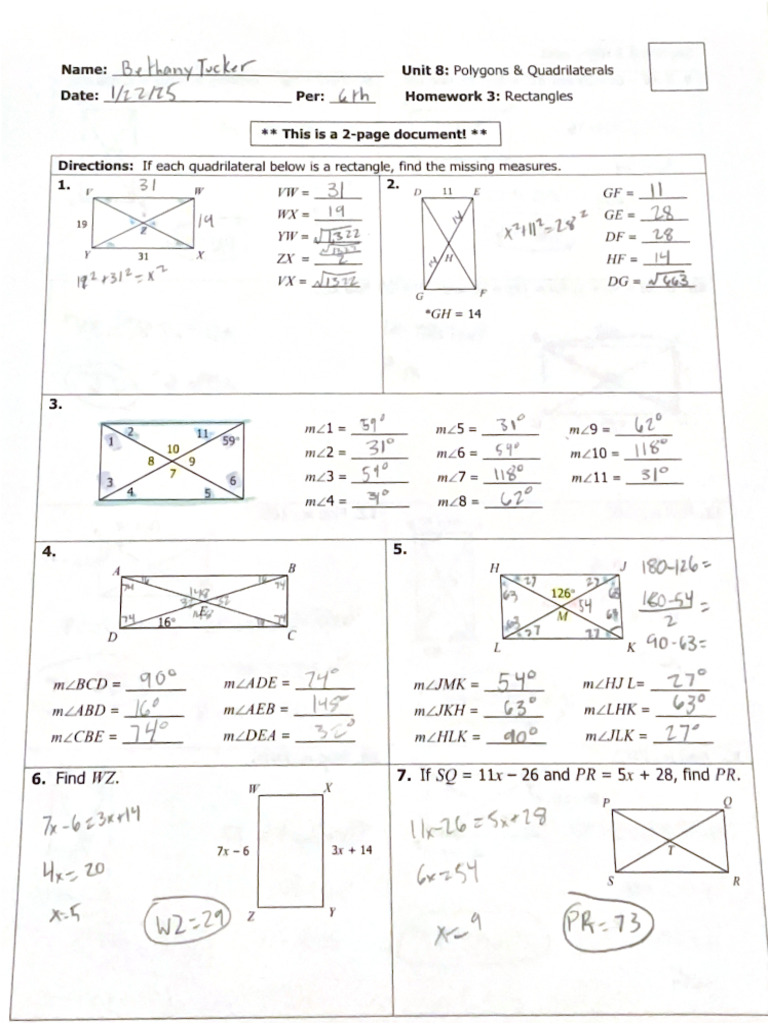 Unit 8 Polygons & Quadrilaterals | PDF