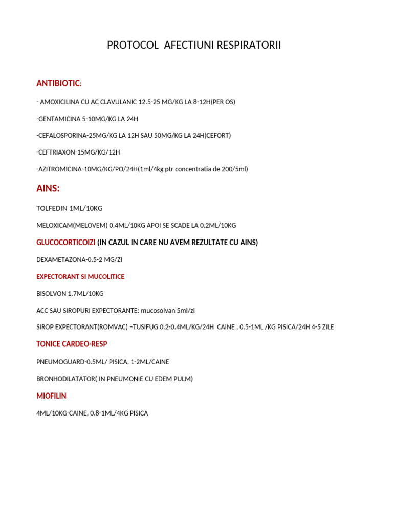 Afectiuni Respiratorii | PDF