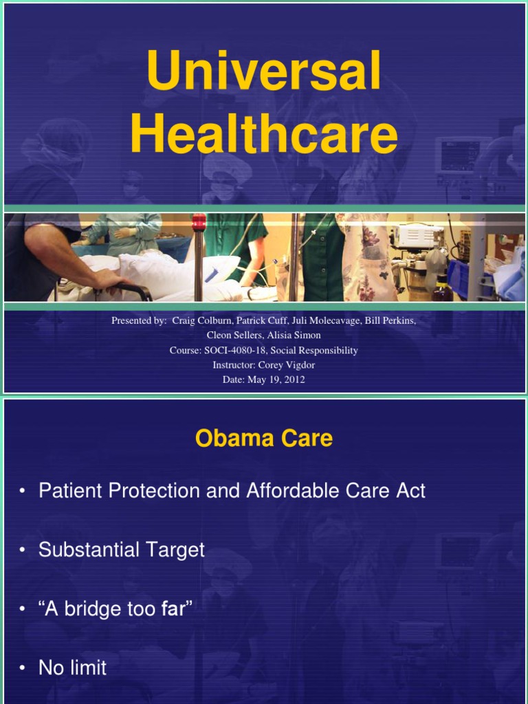 Universal Healthcare | PDF | Patient Protection And Affordable Care Act ...