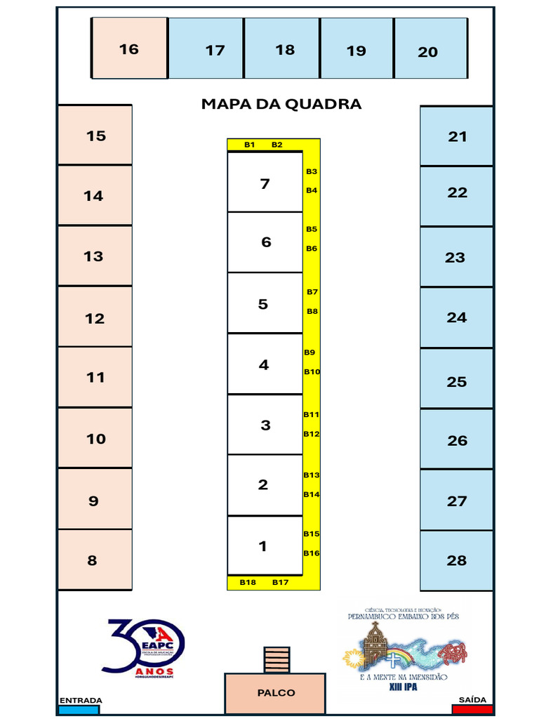 Mapa Da Quadra | PDF
