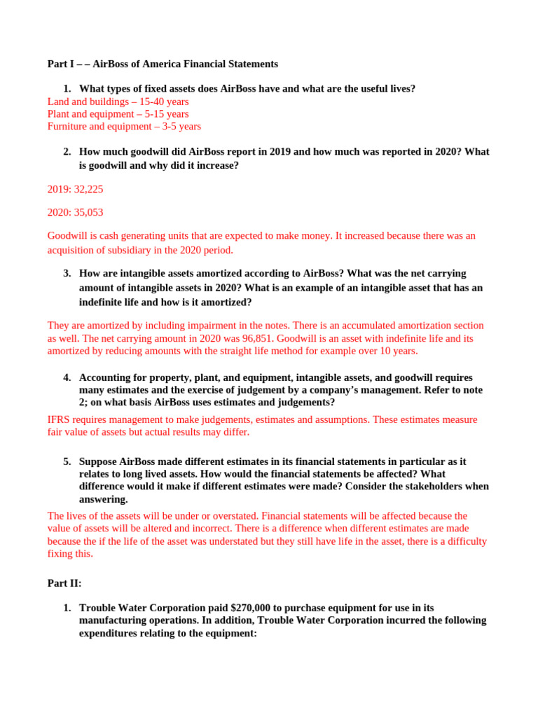 Weekly Submission #7 | PDF | Depreciation | Goodwill (Accounting)