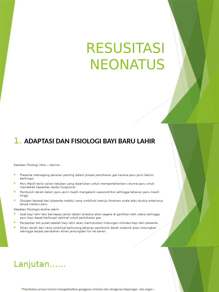 Resusitasi Neonatus Materi | PDF