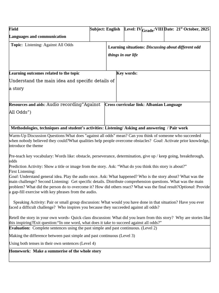 Against All Odds | PDF