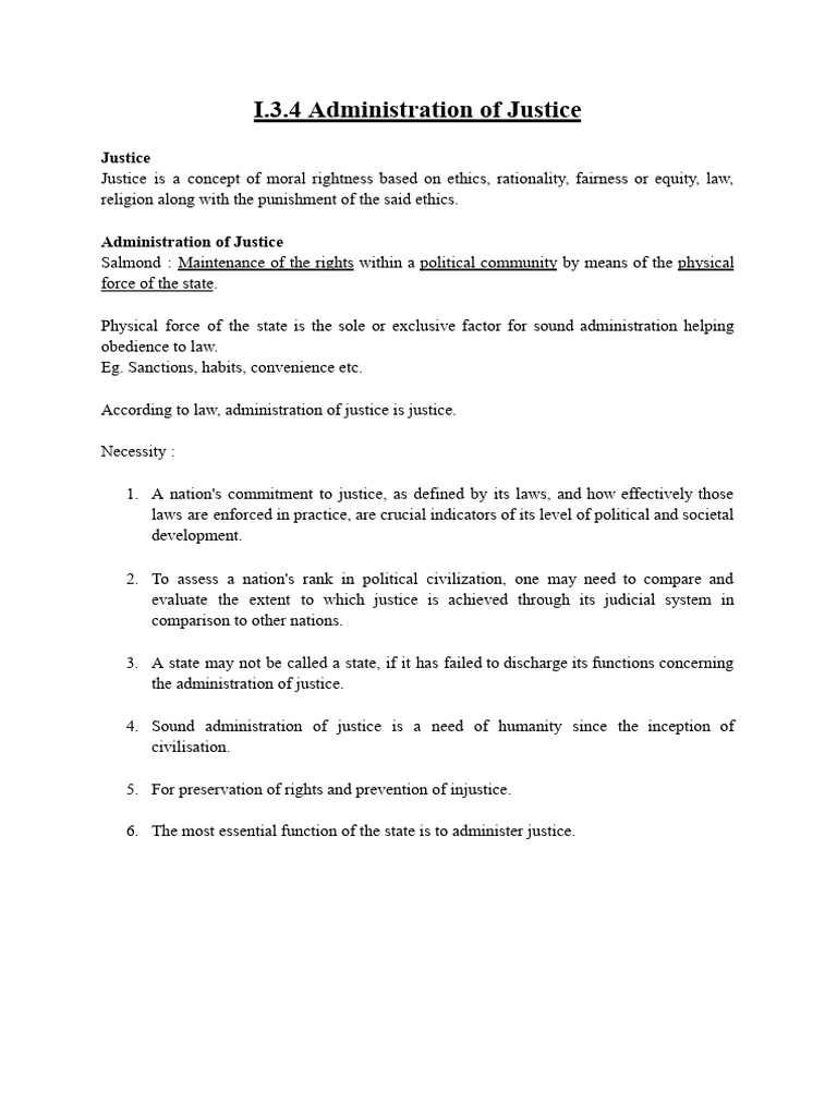 I.3.4 Administration of Justice | PDF | Punishments | Crimes