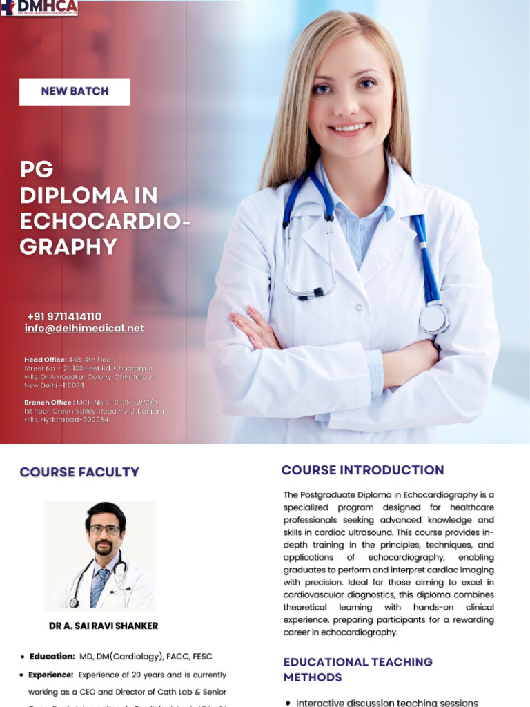 DMHCA - Echocardiography - DIPLOMA | PDF