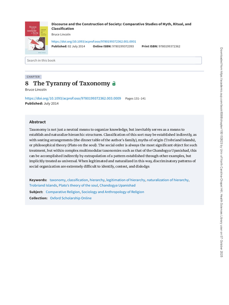 Taxonomy and Hierarchy in Society | PDF | Soul | Hierarchy