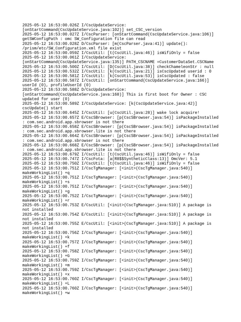 Csc Update Log Pdf Computing Telecommunications