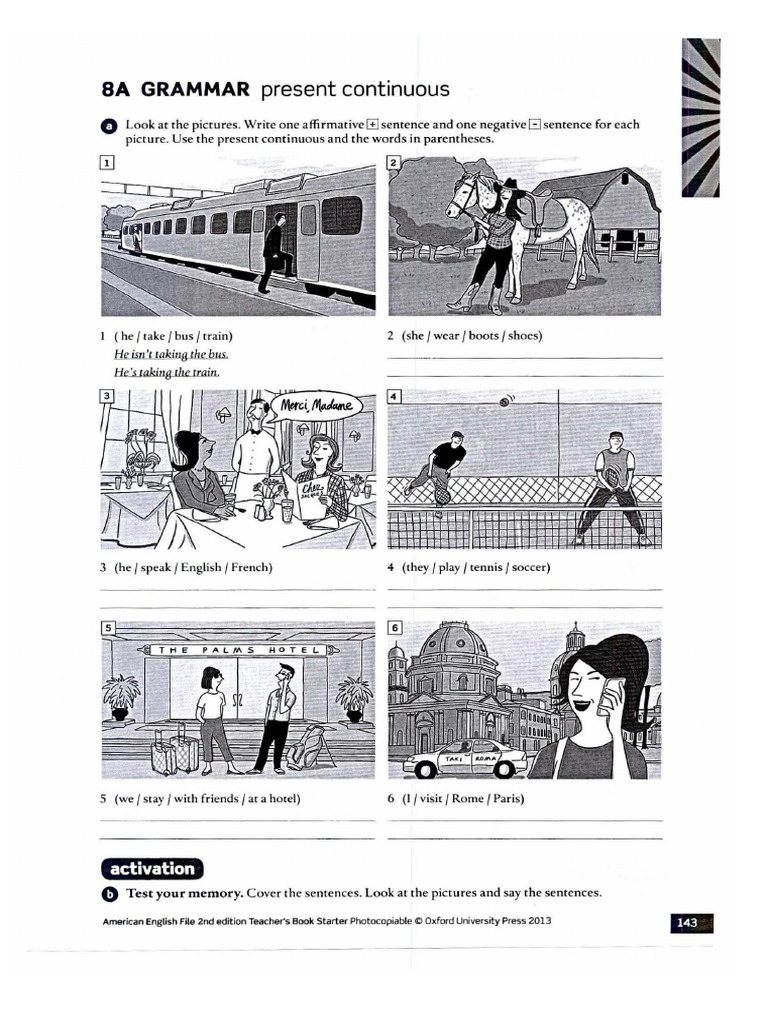 Homework - Present Continuous | PDF