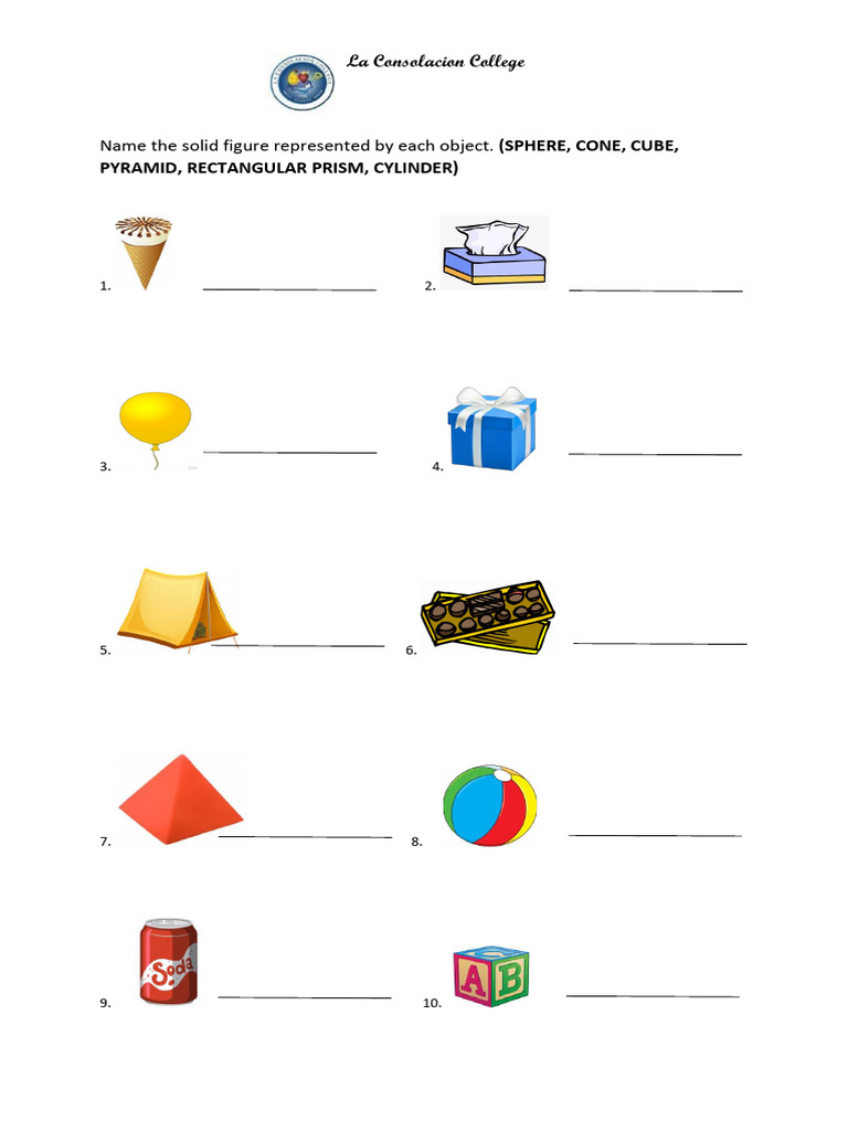 Solid Figures Worksheet | PDF