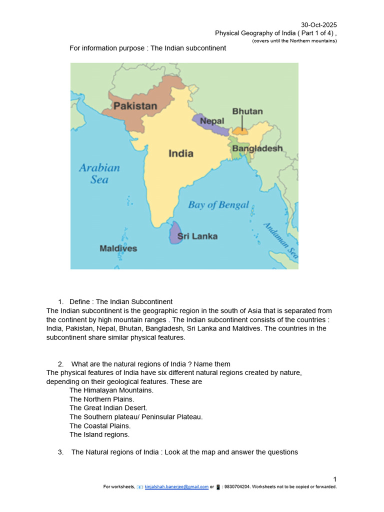 Part1 Physical Geography India | PDF | Pine | Trees