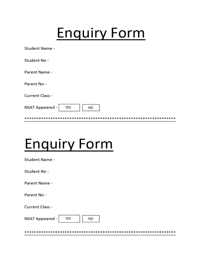 Enquiry Form AY 26-27 | PDF