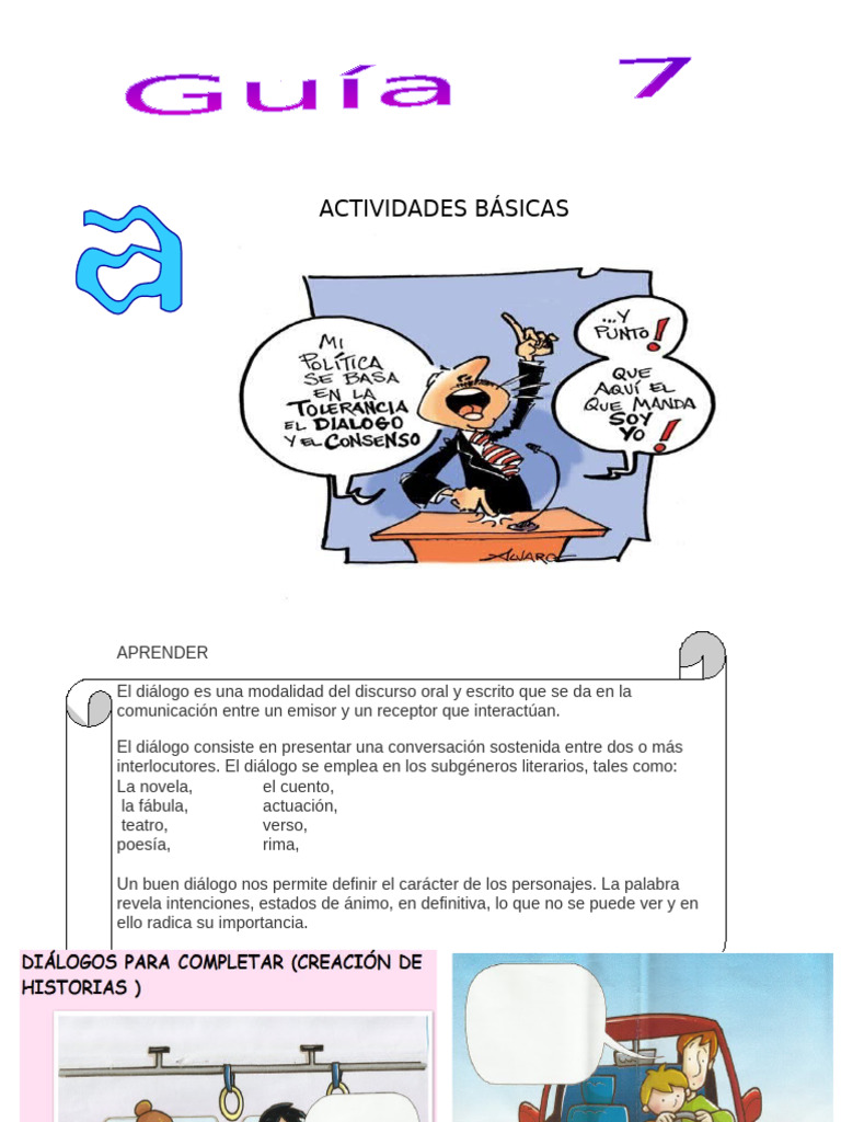 Guia 5 El Dialogo | PDF