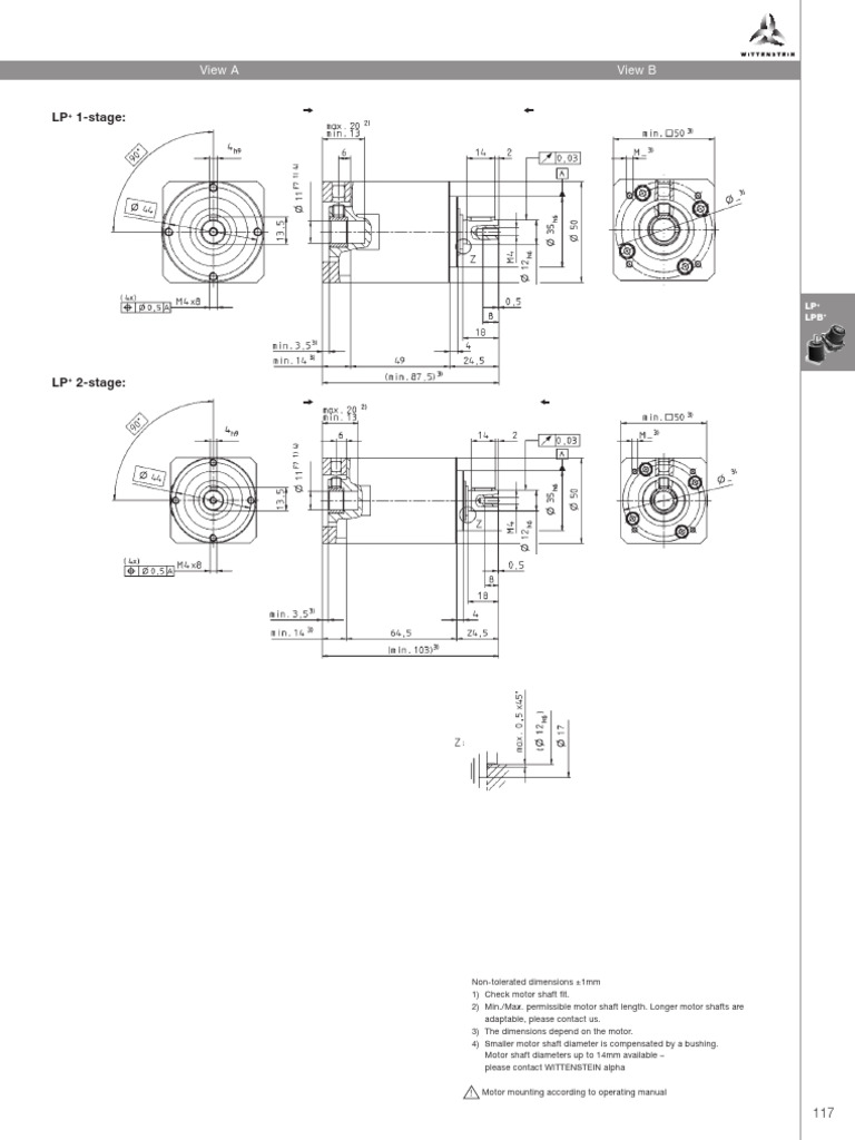 Alpha Gear LP050-dim | PDF | Mechanical Engineering | Manufactured Goods