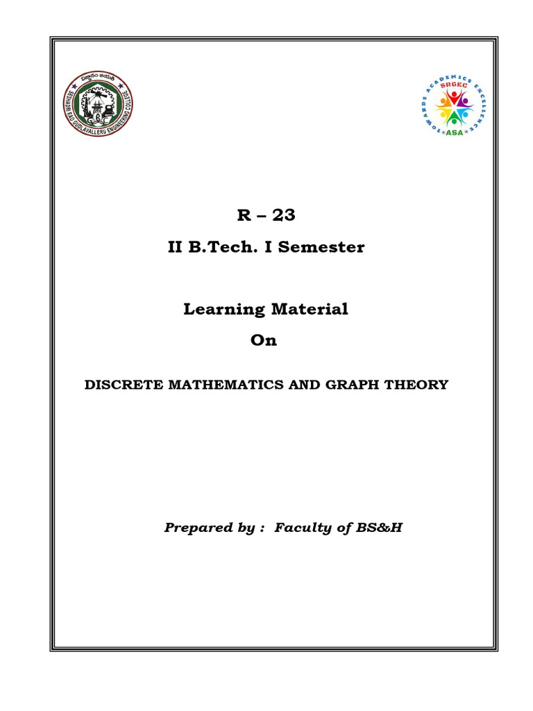 R 23 Ii-I, DMGT Learning Material All 5 Units | PDF | Logic | Contradiction
