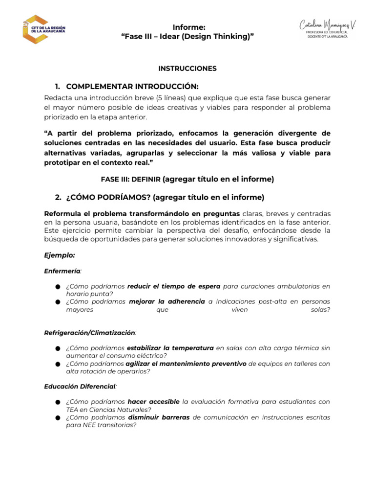 Fase III: Idear en Design Thinking | PDF | El pensamiento de diseño ...